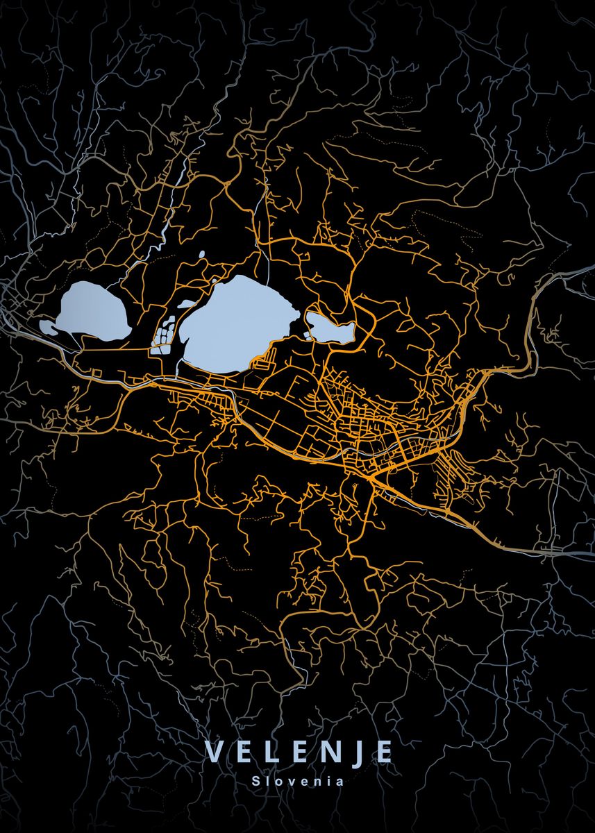 'Velenje' Poster, picture, metal print, paint by Deeo | Displate