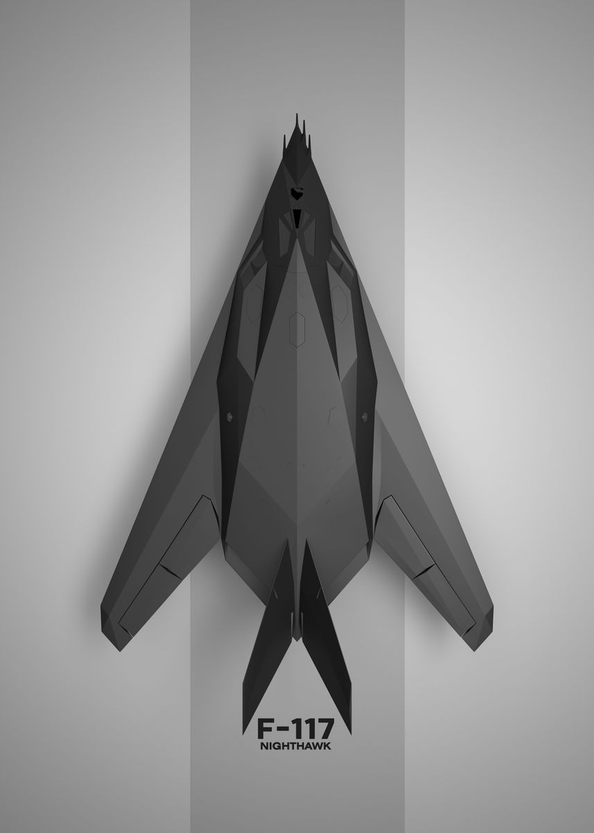 'Lockheed F117 Nighthawk' Poster, picture, metal print, paint by 21 MXM ...