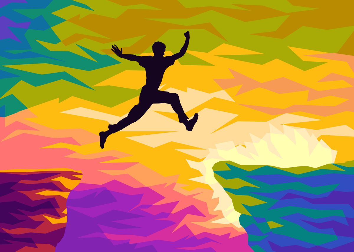 'Jump Try WPAP Pop Art ' Poster by Rizky Irawan | Displate