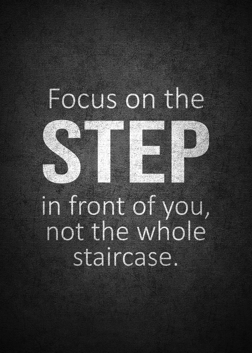 'Focus on the step' Poster, picture, metal print, paint by Kaly Prints ...