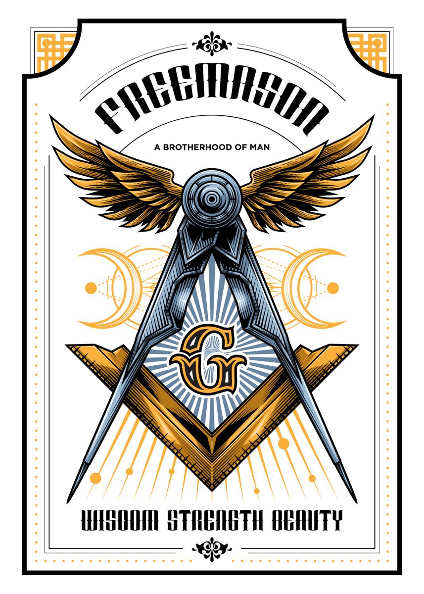 'Freemason' Poster, picture, metal print, paint by Anil Gamble | Displate
