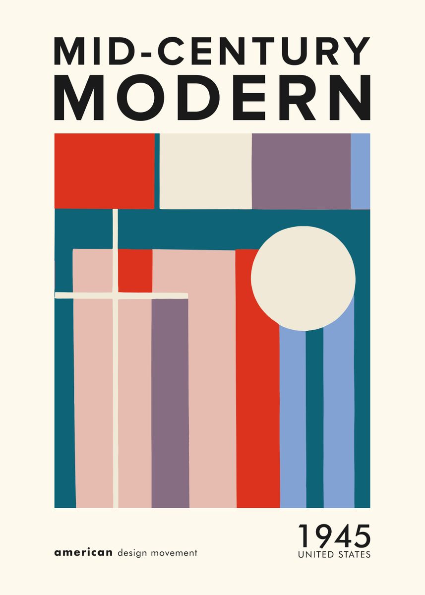 'Colorful Modern Poster' Poster, picture, metal print, paint by ...