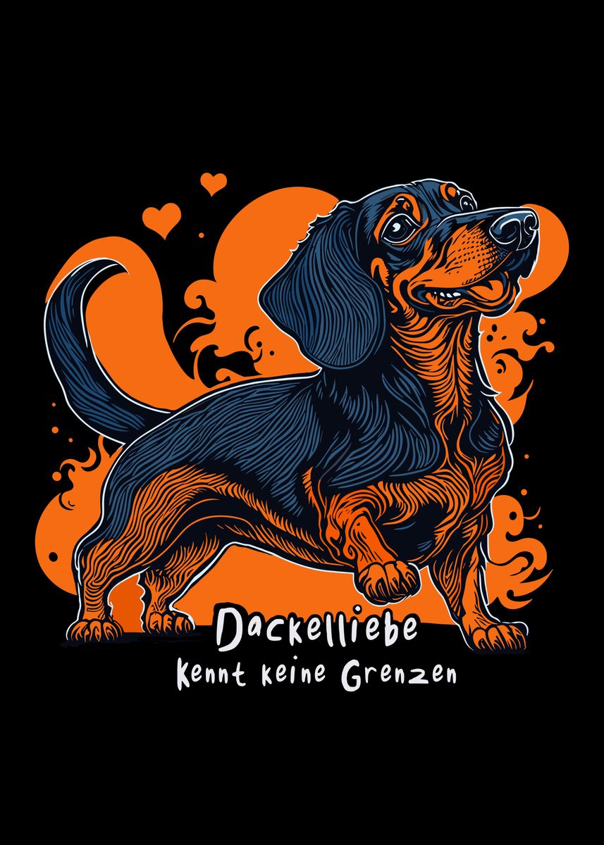 'Dackelliebe' Poster by Popart PosterS | Displate