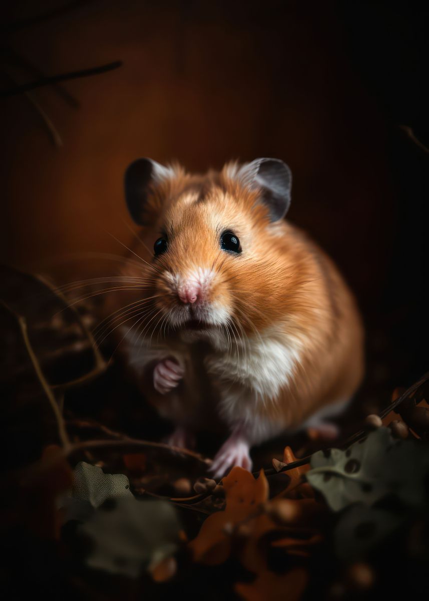 'Gentle hamster' Poster, picture, metal print, paint by Zooscape ...
