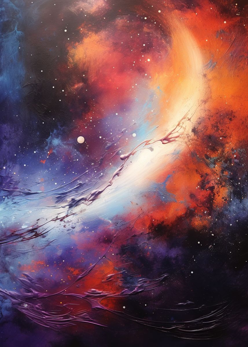 'Abstract Galactic Visions' Poster, picture, metal print, paint by ...