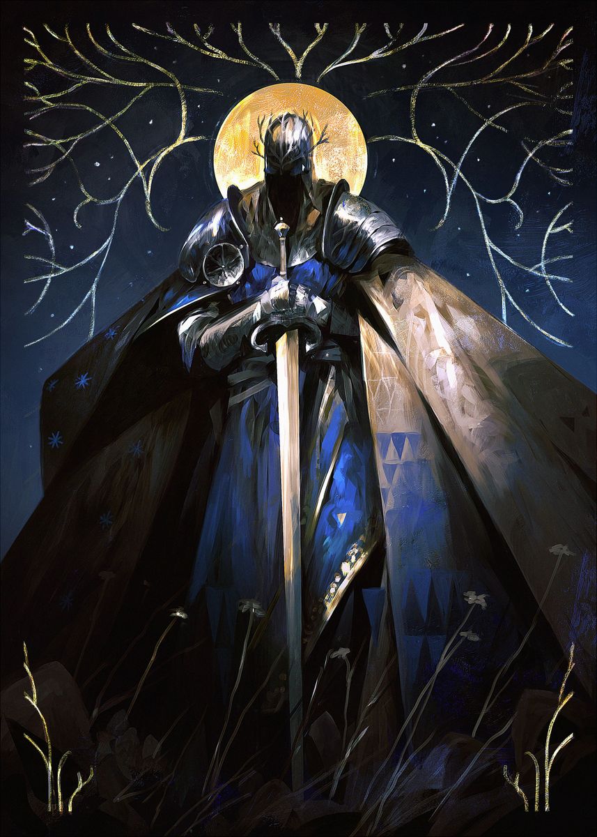 'Tree Knight' Poster, picture, metal print, paint by Dominik Mayer ...