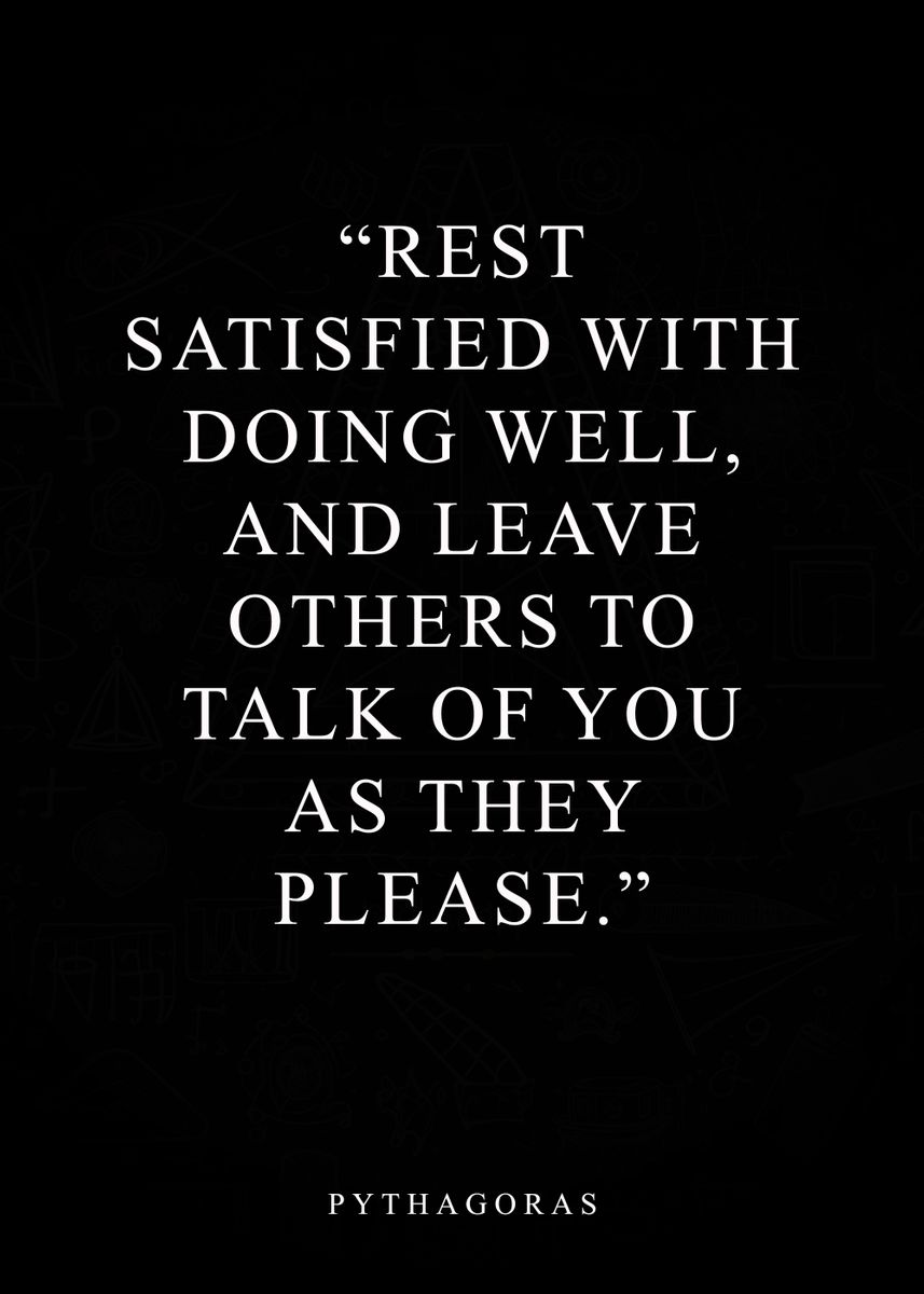 'Pythagoras Inspirational' Poster by ARB Studio | Displate