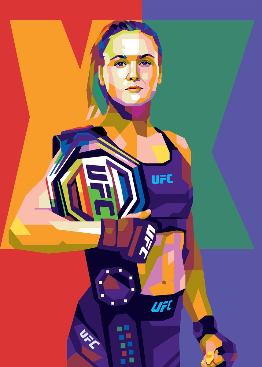 'Valentina Shevchenko' Poster, picture, metal print, paint by Indra ...