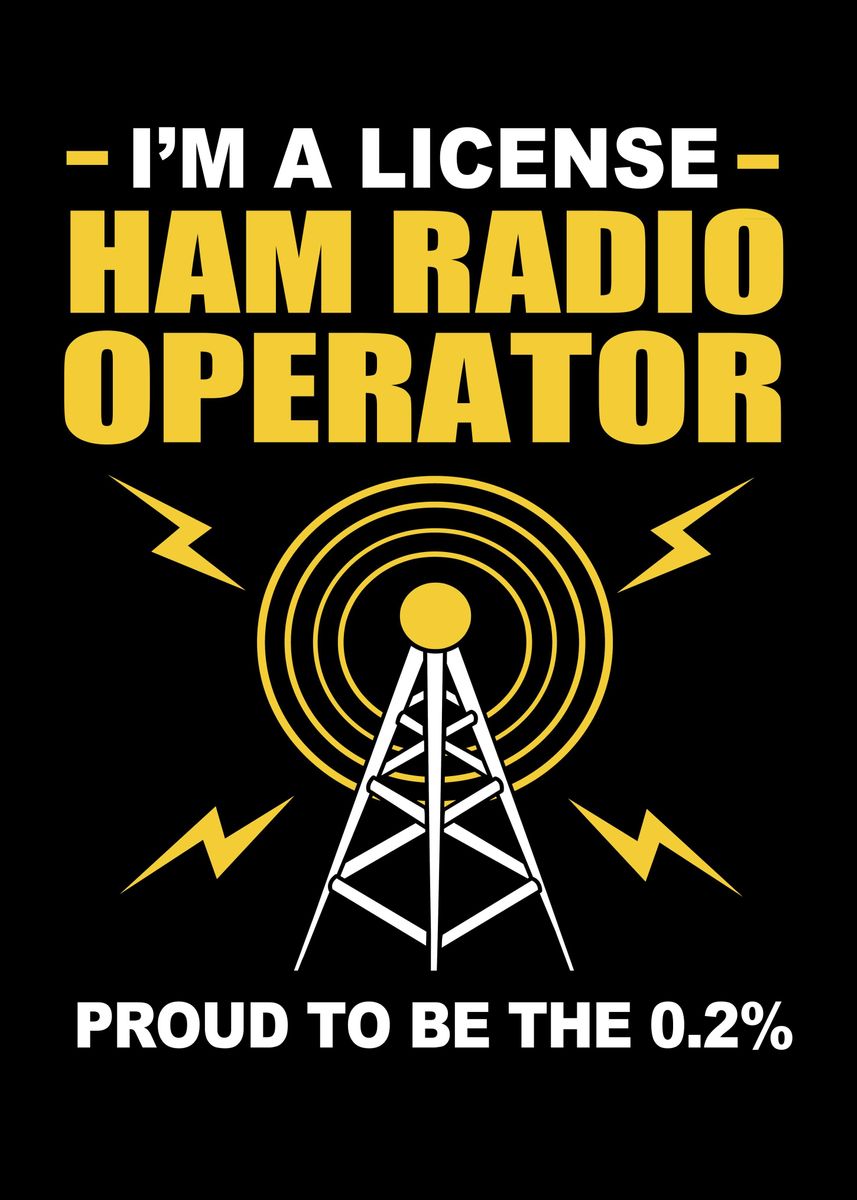 'License Ham Radio Operator' Poster, picture, metal print, paint by ...