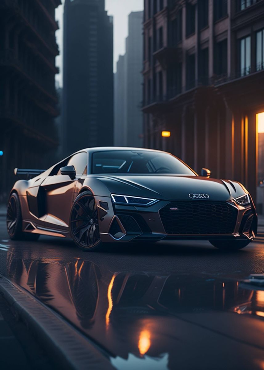 'Audi R8' Poster, picture, metal print, paint by The Explorer | Displate