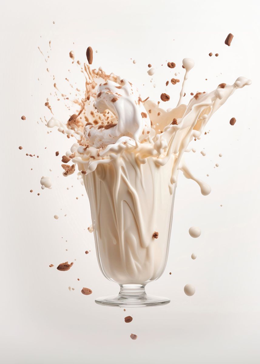 'Milk Shake Explosion Drink' Poster, picture, metal print, paint by Art ...