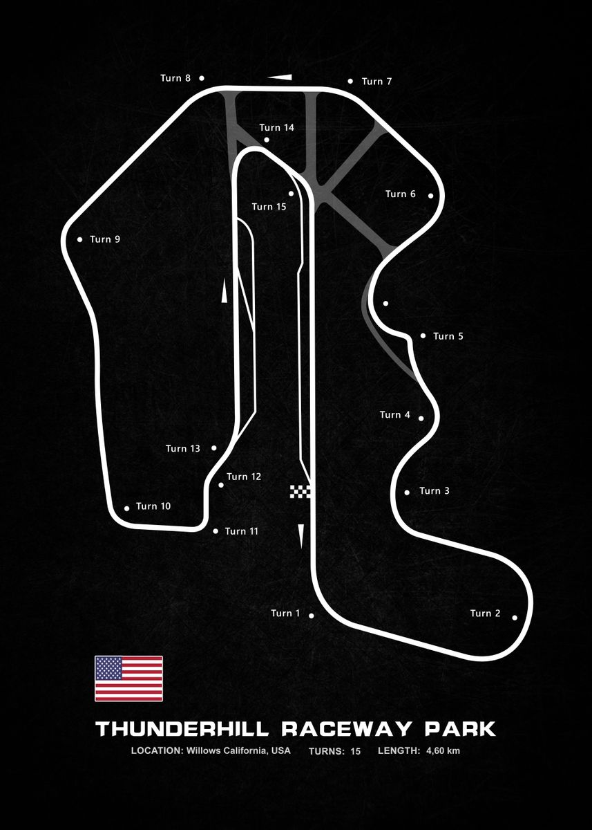'Thunderhill Circuit' Poster, picture, metal print, paint by Faissal ...