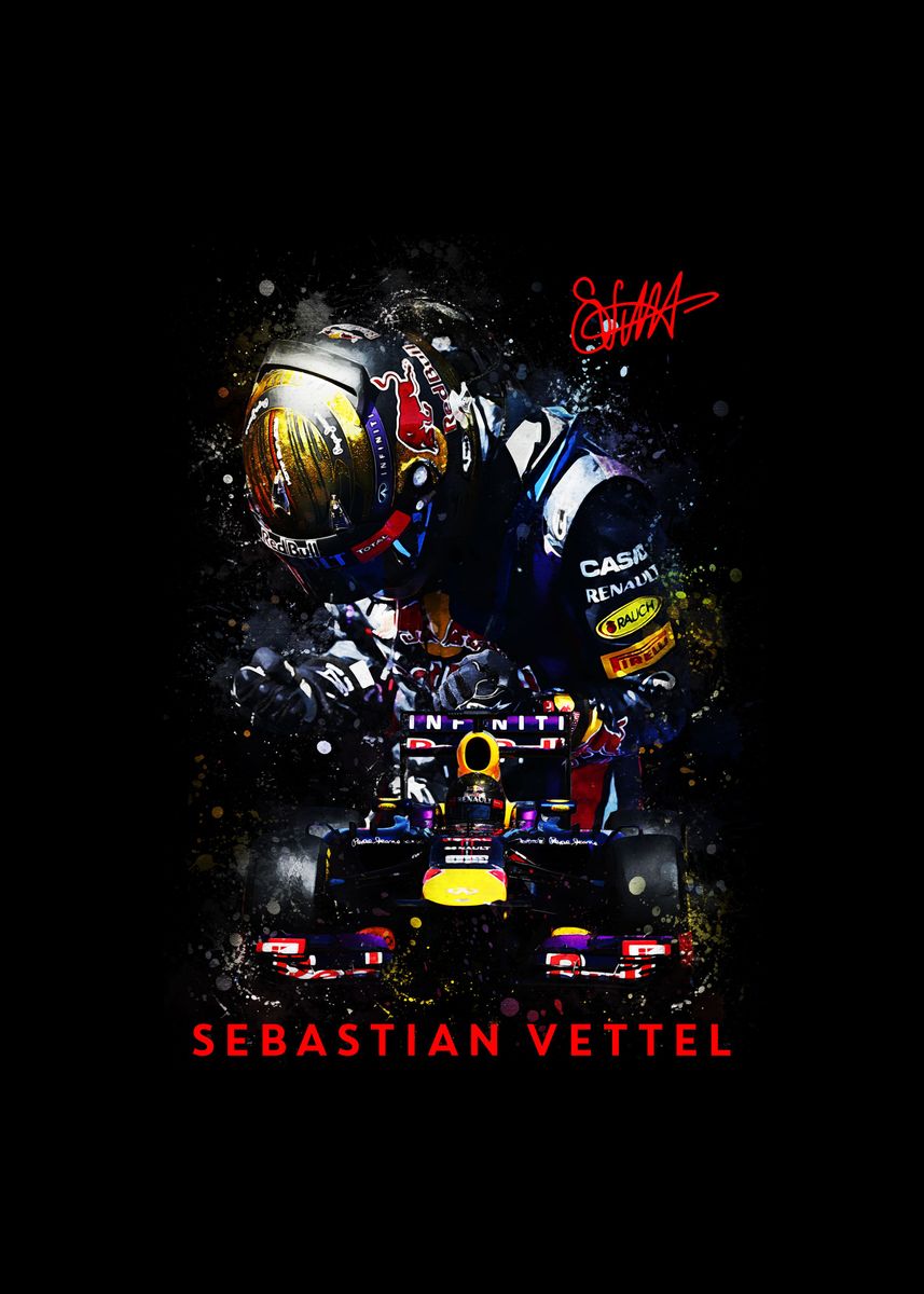 'Sebastian Vettel ' Poster by Daisy Donna | Displate