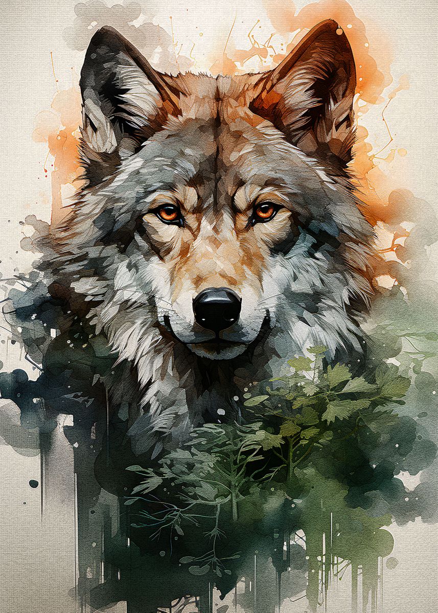 'Wolf Folk' Poster, picture, metal print, paint by EKIM | Displate