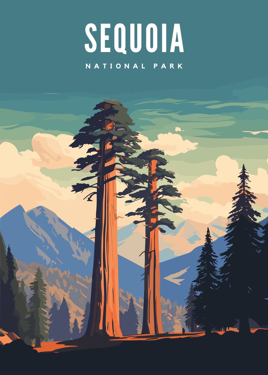'Sequoia National Park' Poster, picture, metal print, paint by Mark ...