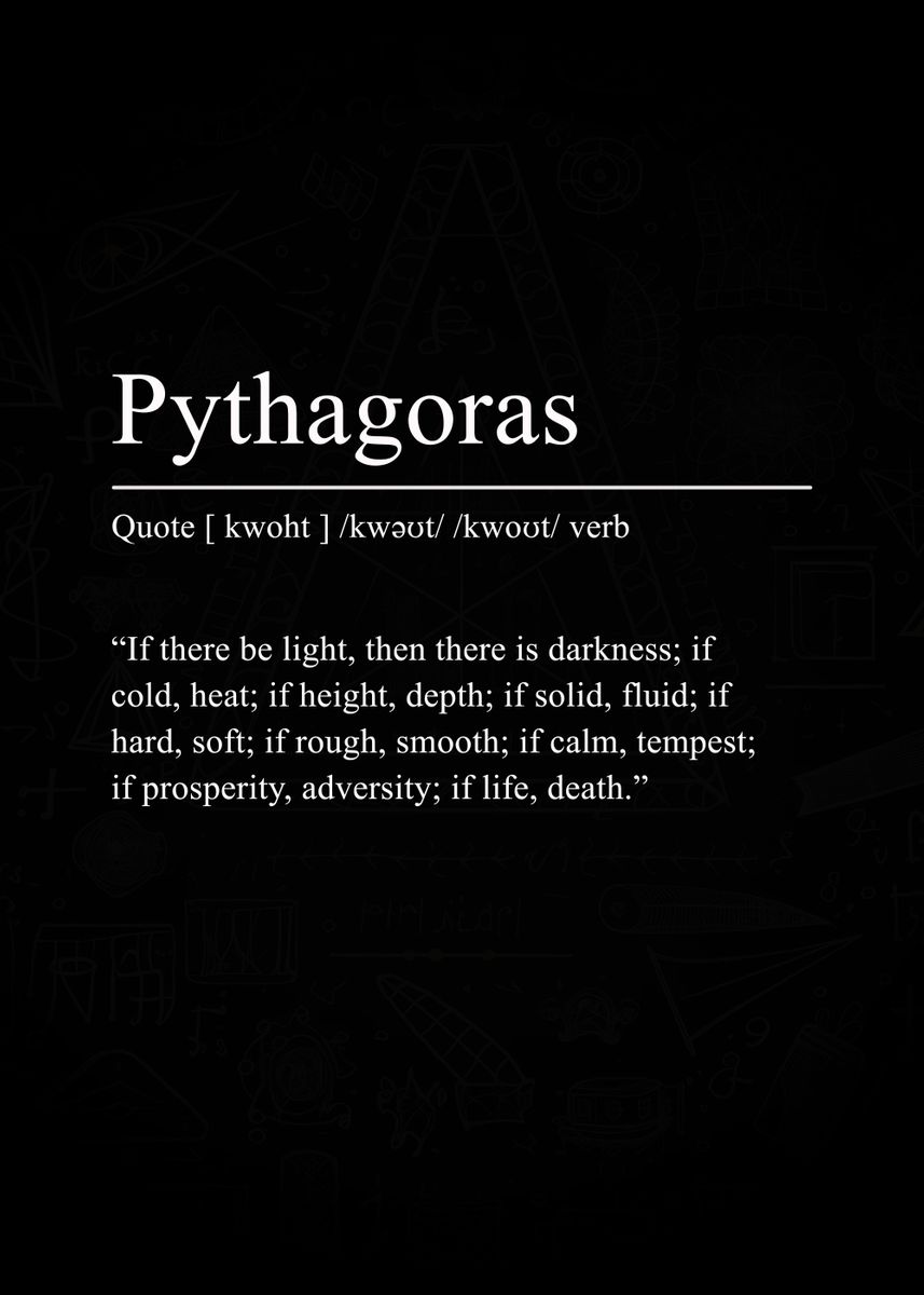 'Pythagoras Motivational' Poster by ARB Studio | Displate