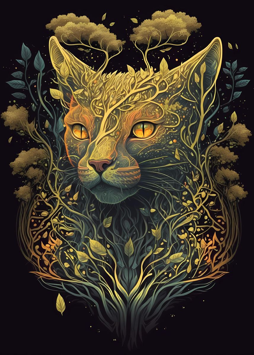 'Abyssinian Cat' Poster, picture, metal print, paint by BriannaMReyes ...