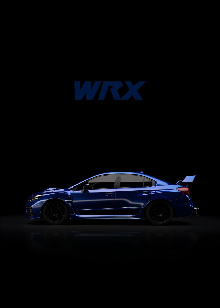'wrx jdm cars side view' Poster, picture, metal print, paint by Masje ...