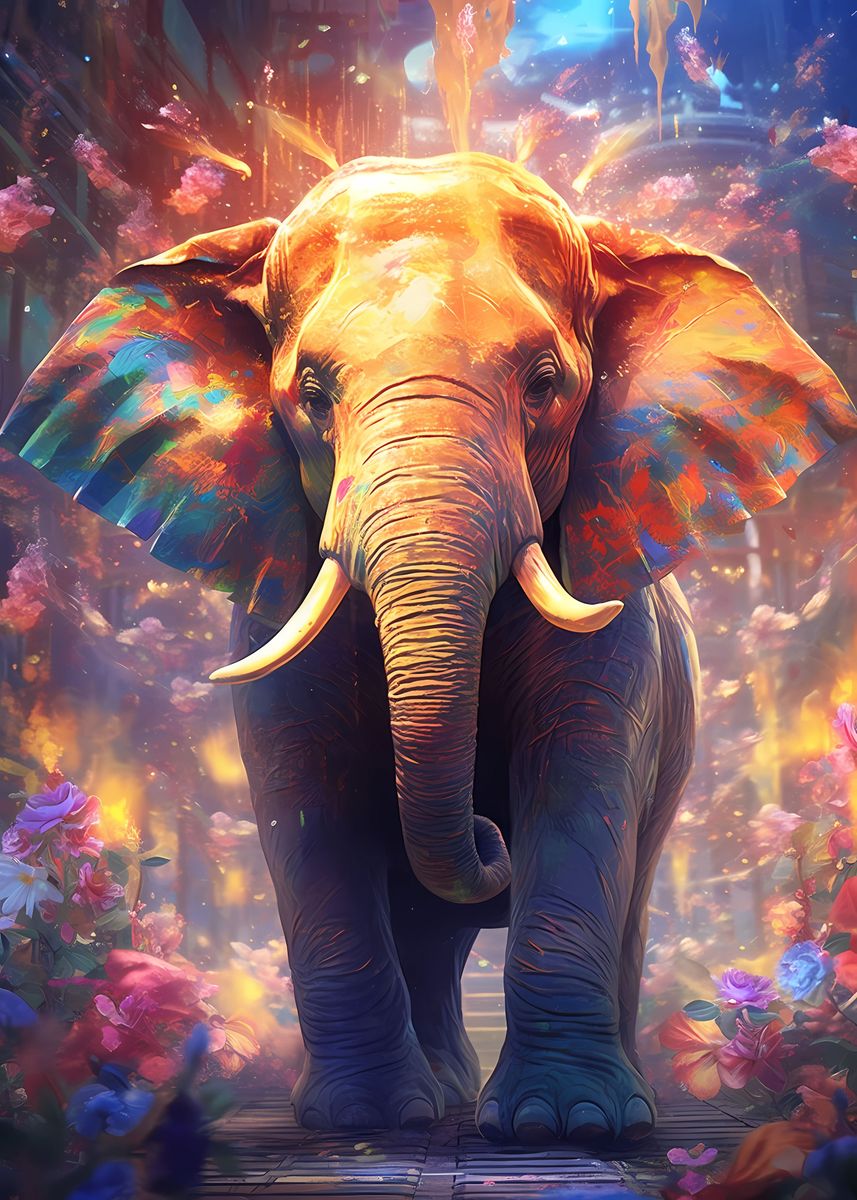 'Elephant Mysterious' Poster by AnHa | Displate