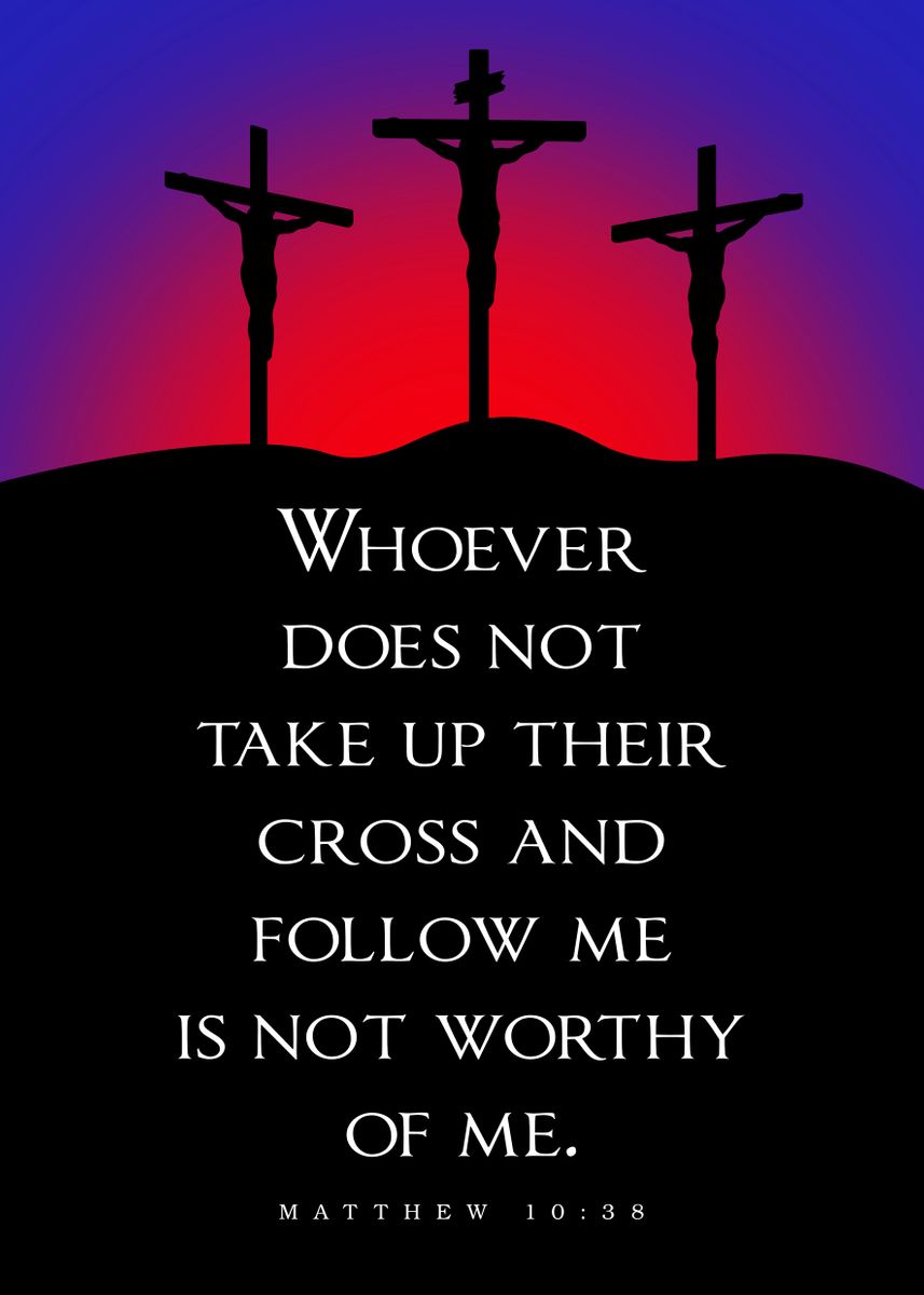 'Bible Quotes Jesus Cross' Poster, picture, metal print, paint by Team ...