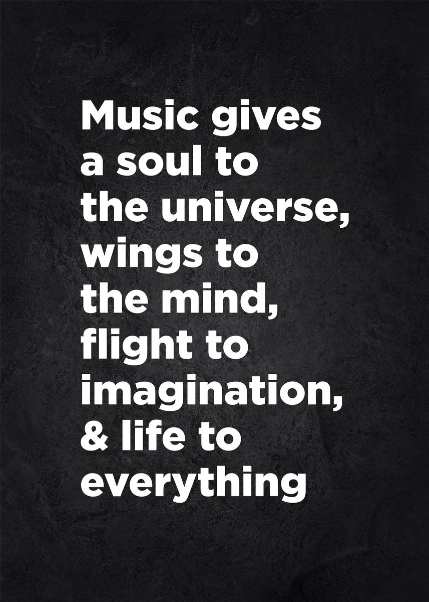 'inspirational music quotes' Poster, picture, metal print, paint by ...