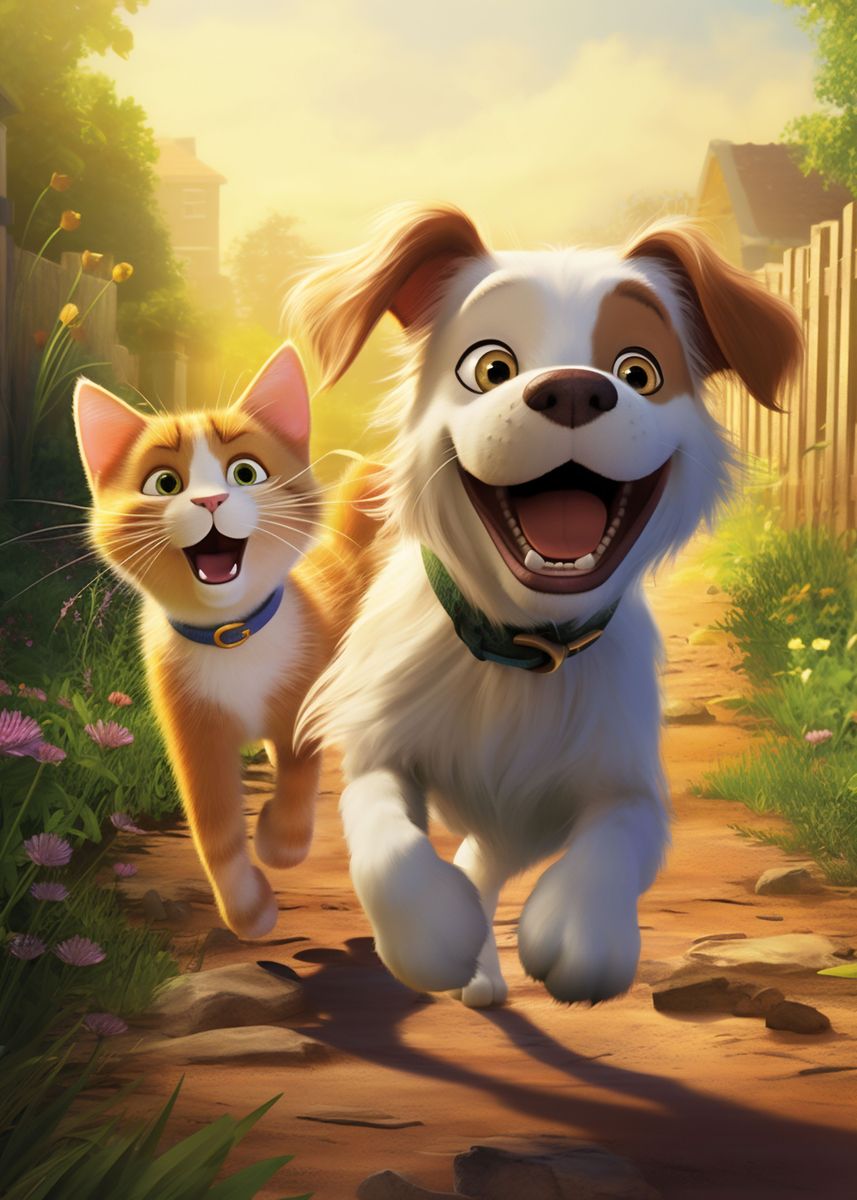 'Lets take a walk' Poster, picture, metal print, paint by Absuro ...