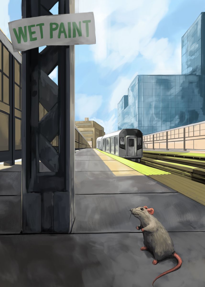 'Subway Rat 5' Poster by SantiofallTrades | Displate