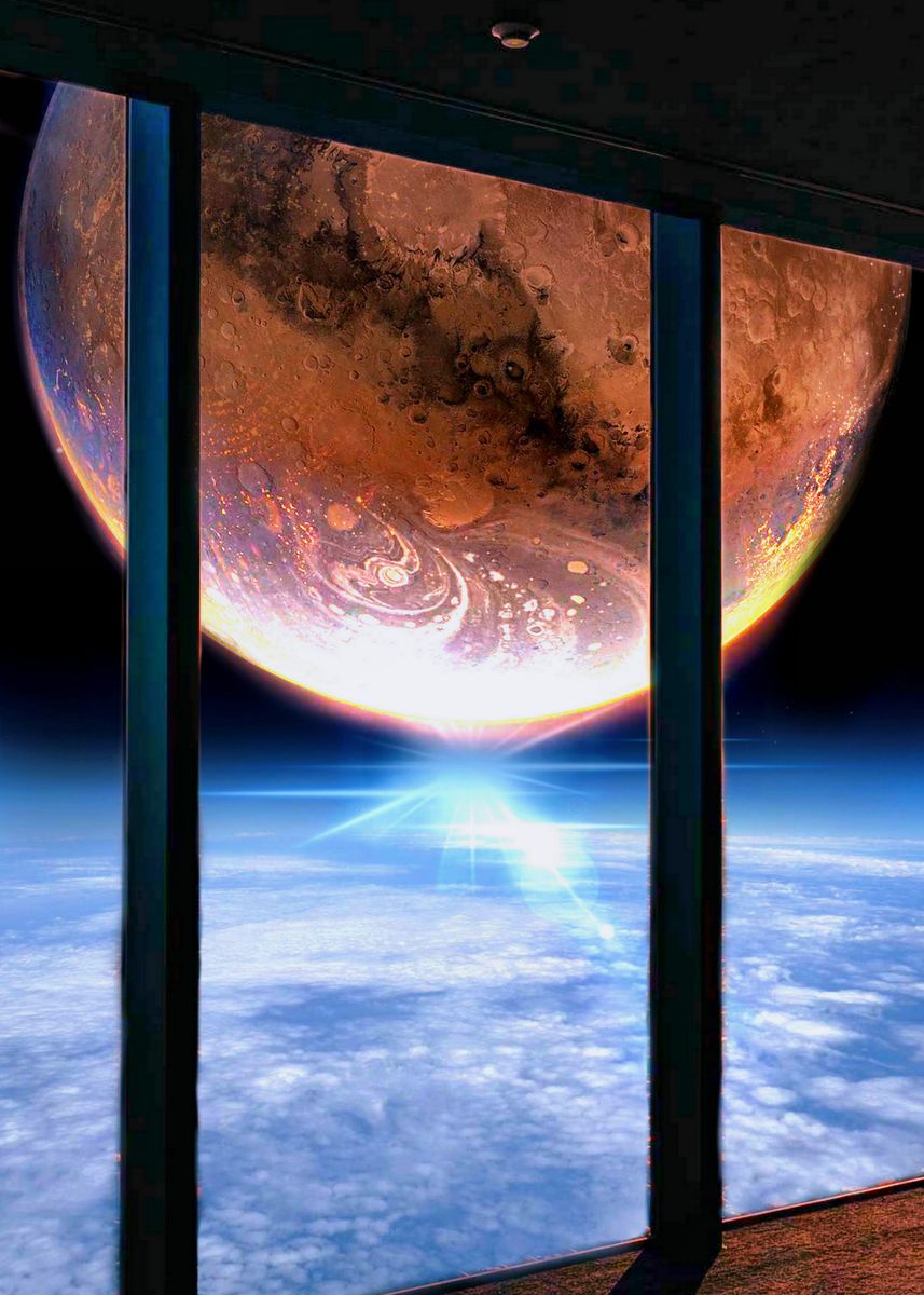 'Mars hits Earth' Poster, picture, metal print, paint by ilham prayoga ...