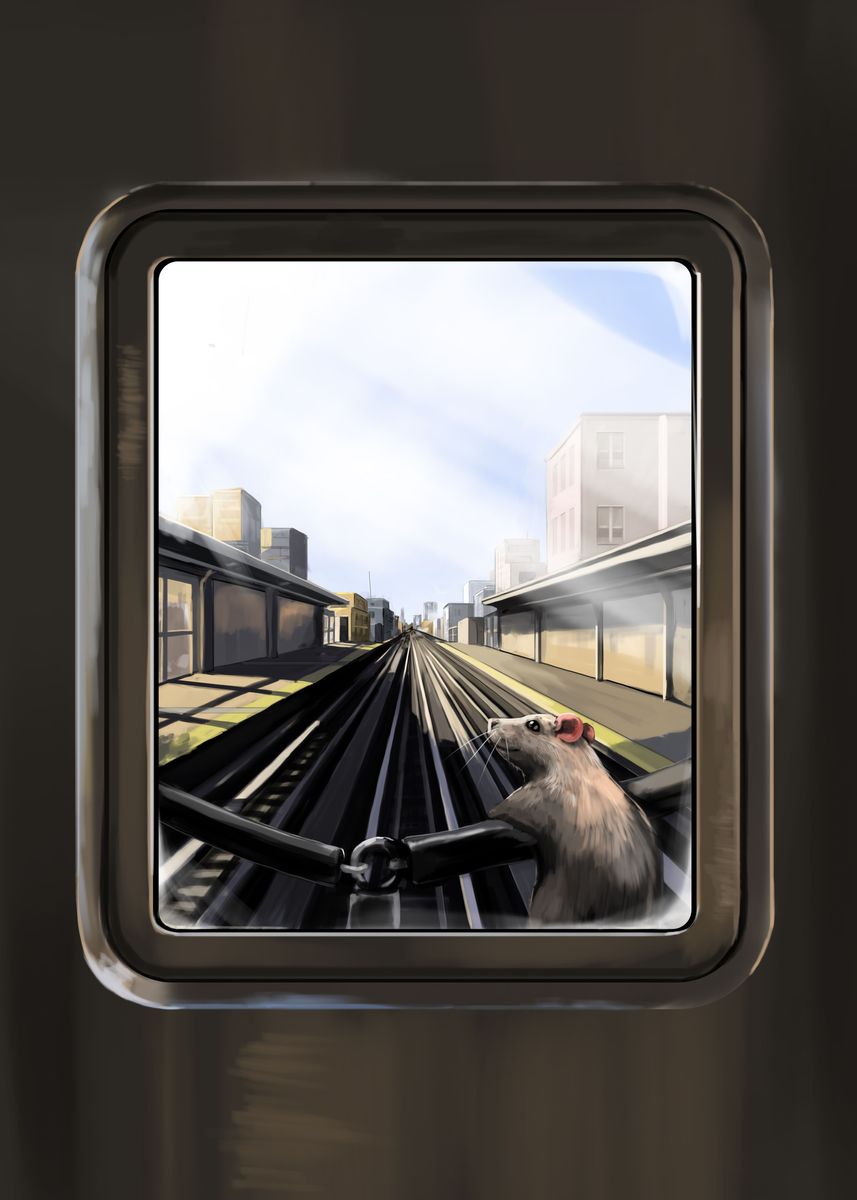 'Subway Rat 6' Poster, picture, metal print, paint by SantiofallTrades ...