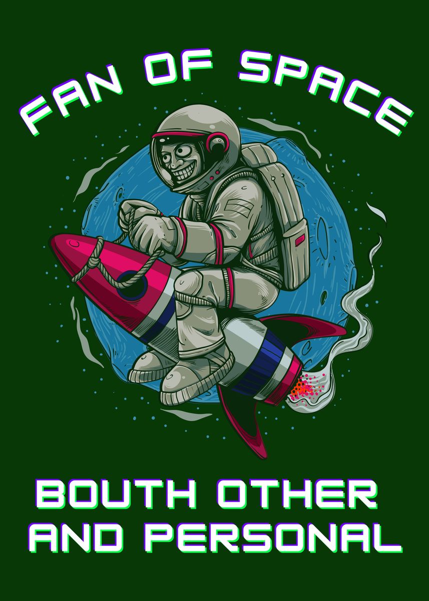 'space monkey astronaut' Poster, picture, metal print, paint by D A N ...