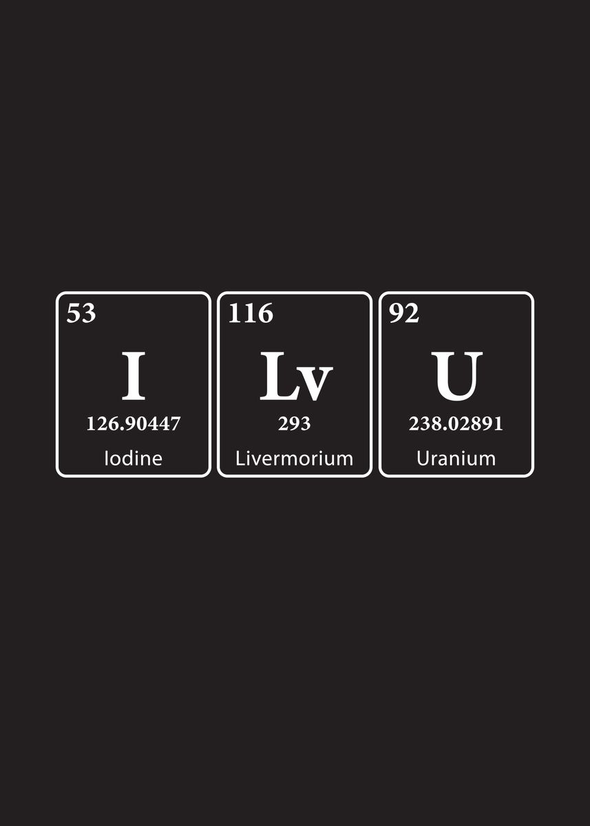 'table element word' Poster, picture, metal print, paint by Babazuka ...