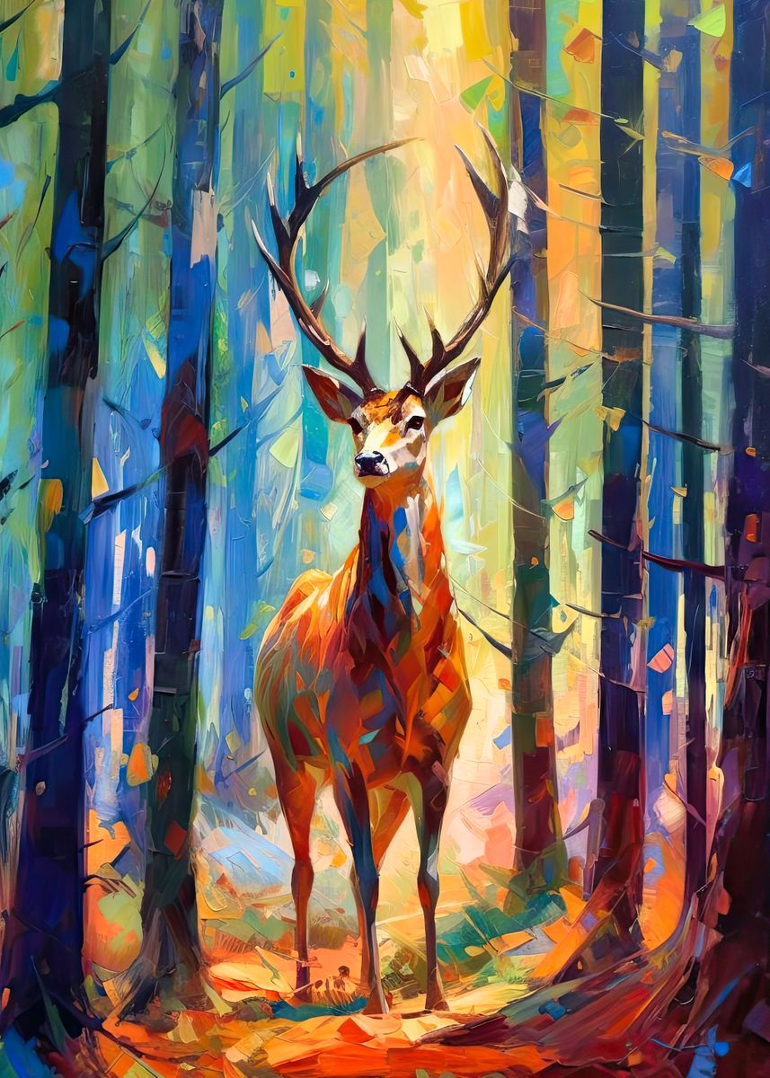 'Majesty in the Clearing' Poster, picture, metal print, paint by ...