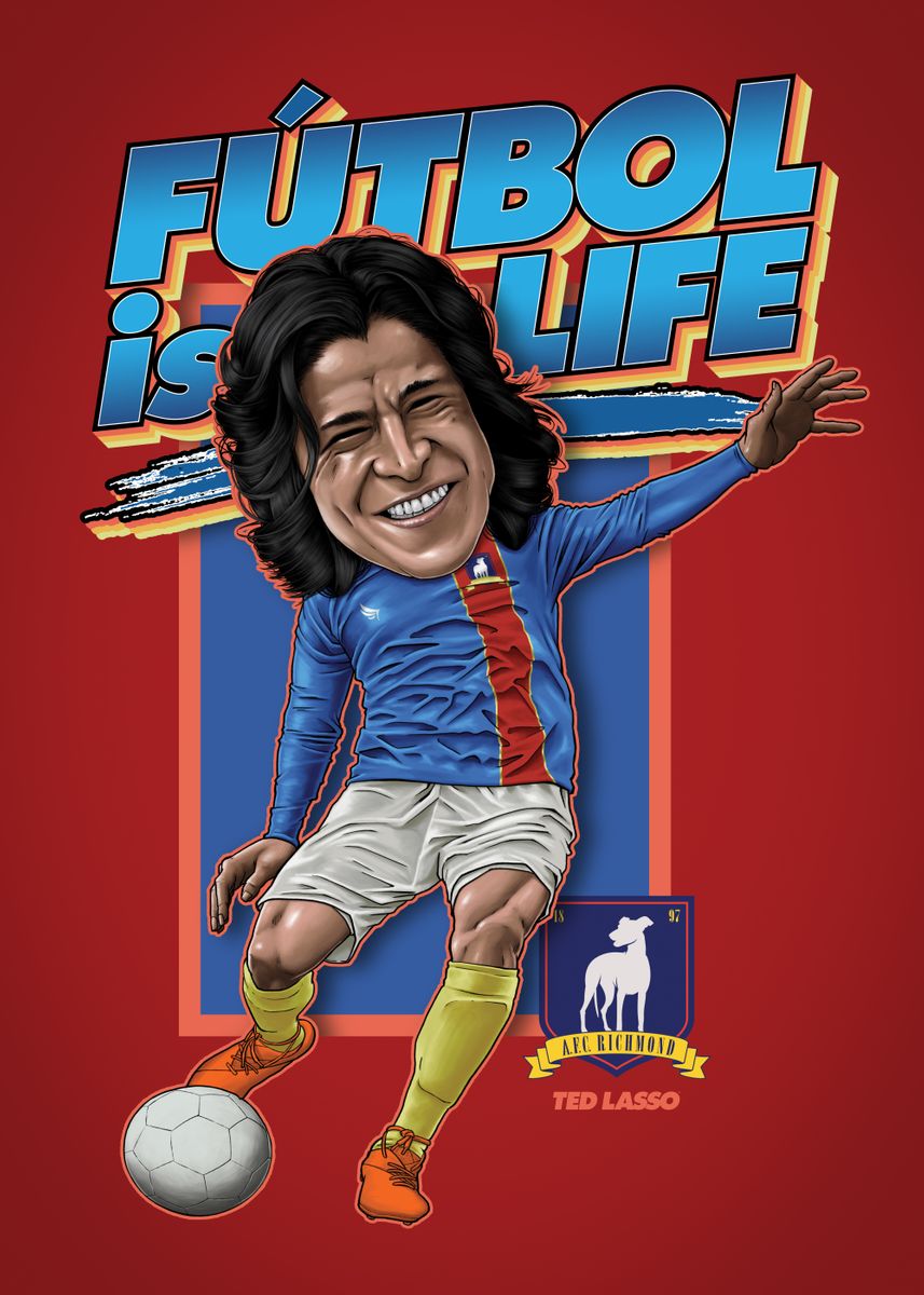 'Dani Rojas' Poster, picture, metal print, paint by Ted Lasso | Displate