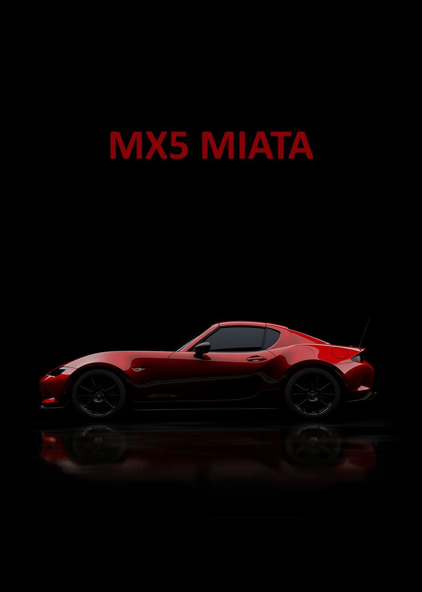 'MX5 Miata JDM Classic' Poster, picture, metal print, paint by Masje ...