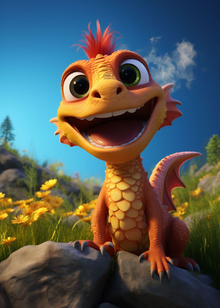 'Pet Dragon' Poster, picture, metal print, paint by Absuro Designs ...