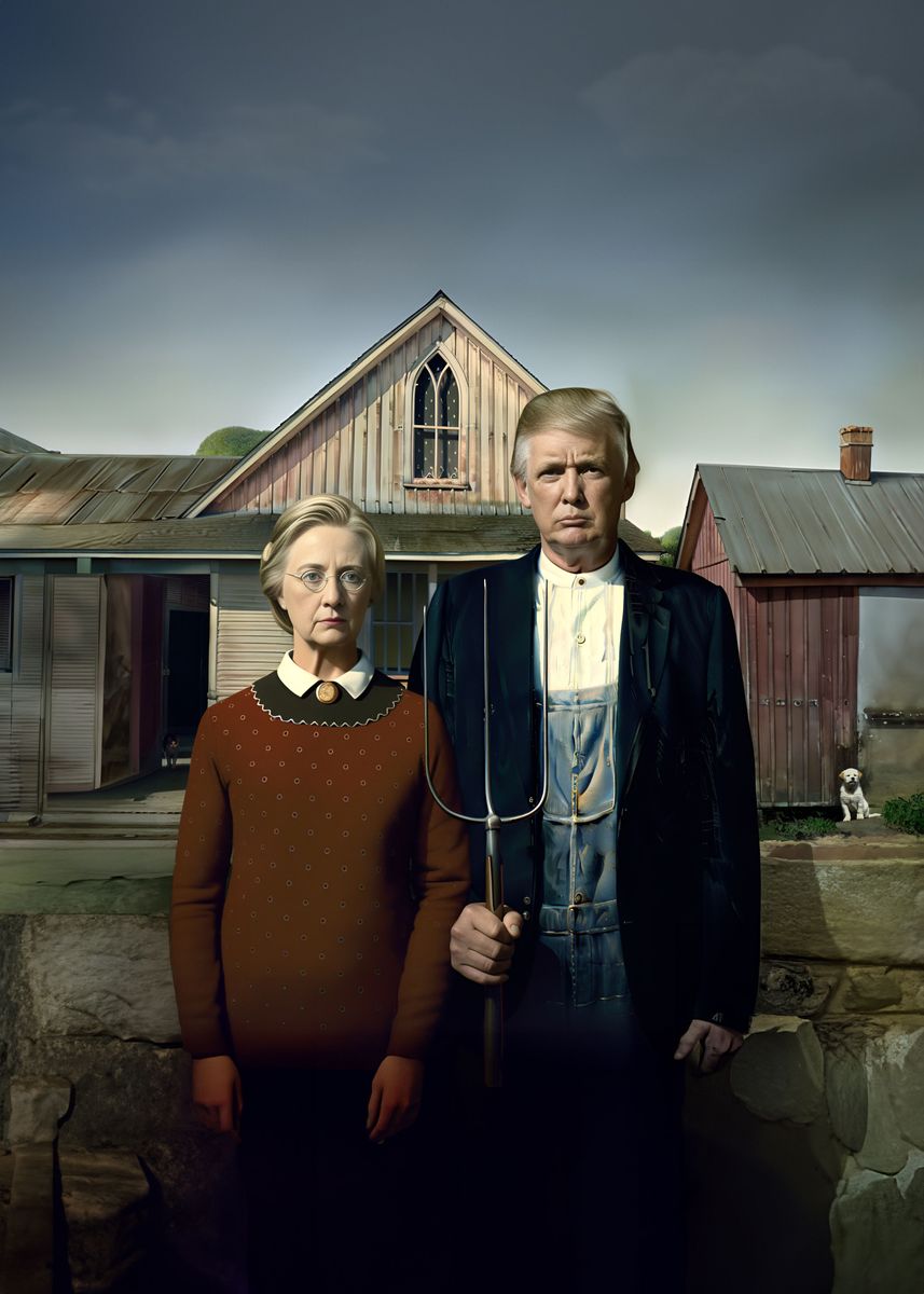 'American Grotesque' Poster, picture, metal print, paint by Bruno ...