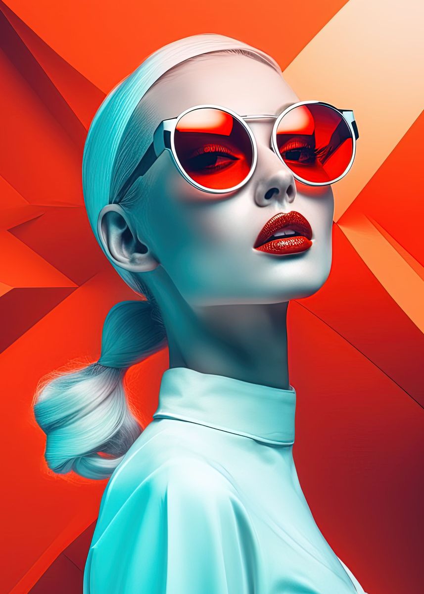 'Beautiful Girl' Poster, picture, metal print, paint by Omar Flores | Displate