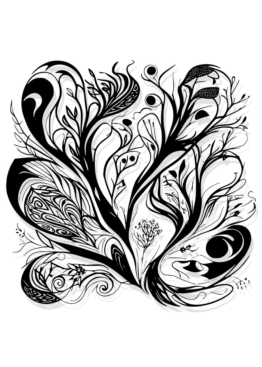 'Modern Abstract Nature' Poster, picture, metal print, paint by Ilya ...