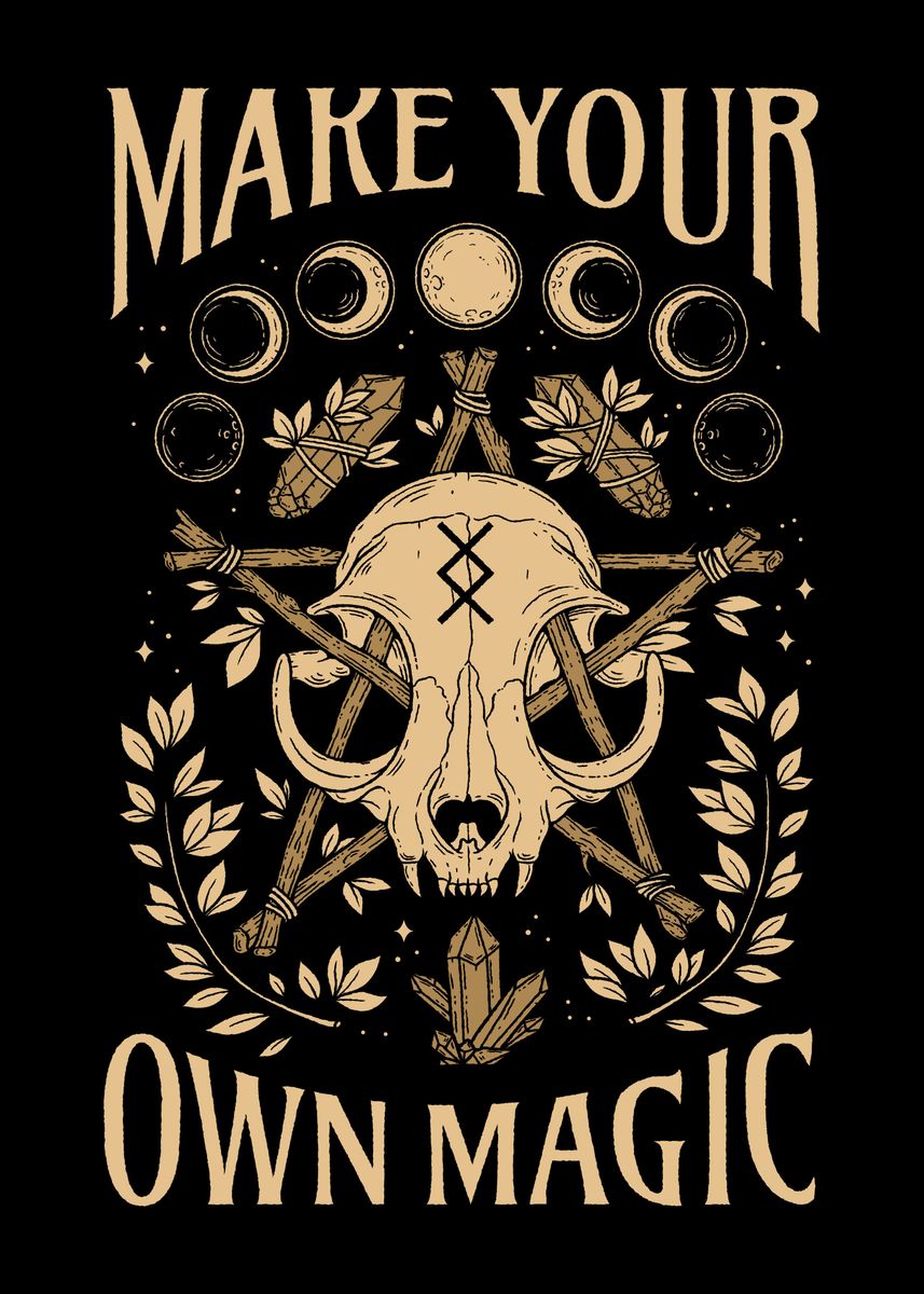 'Make Your Own Magic' Poster, picture, metal print, paint by Thiago ...