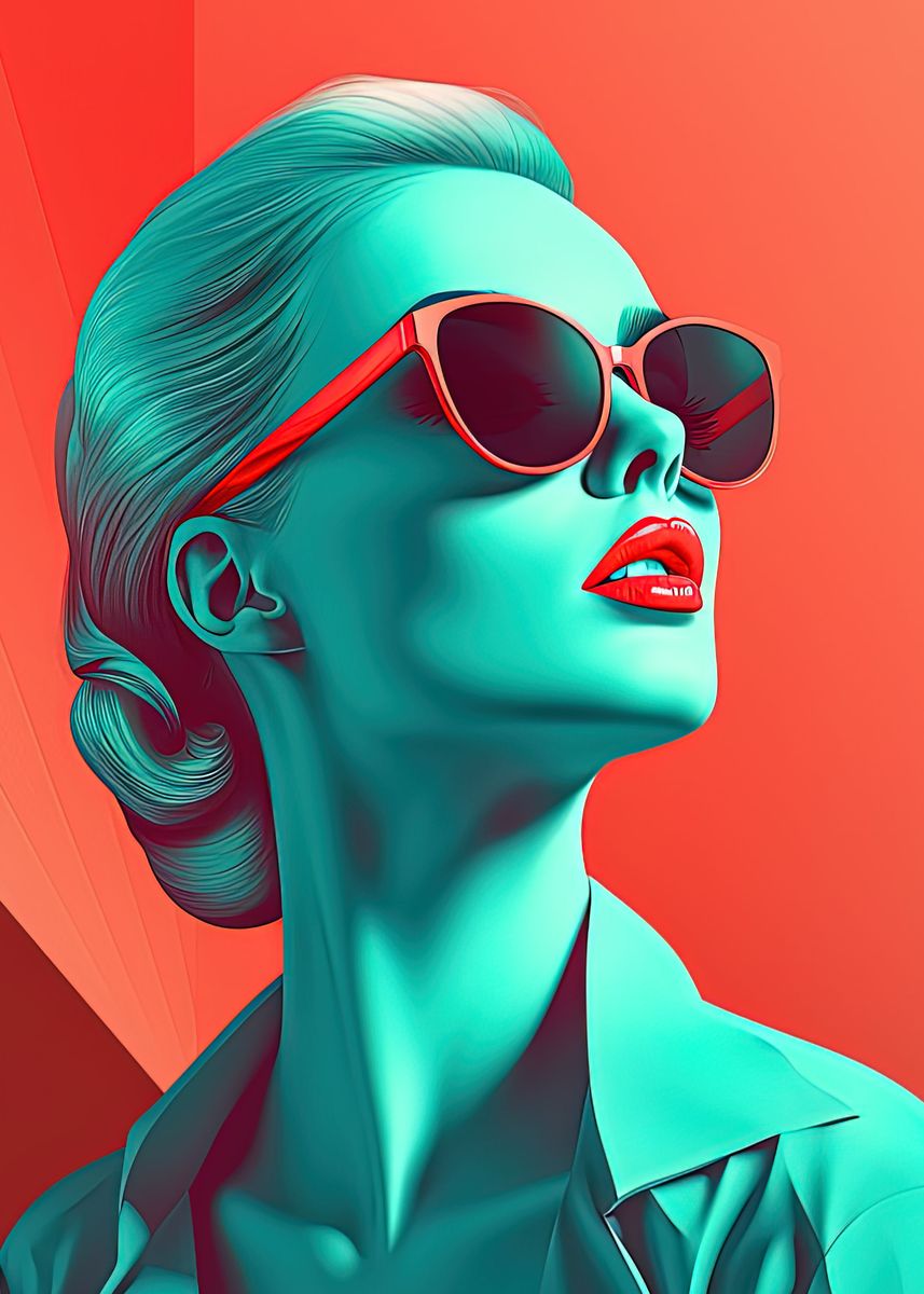 'Beautiful Girl' Poster, picture, metal print, paint by Omar Flores | Displate