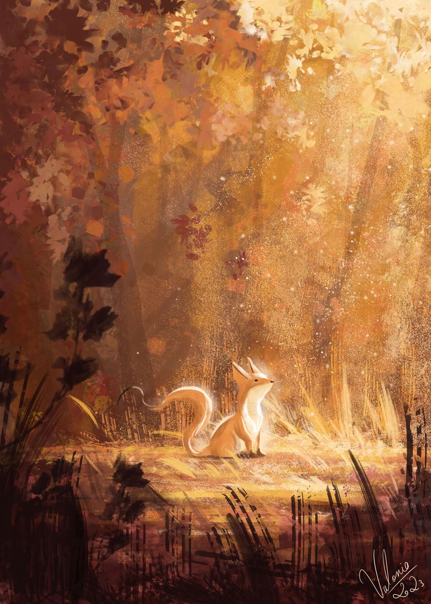 'Magic Fox' Poster by Margaux Butet | Displate