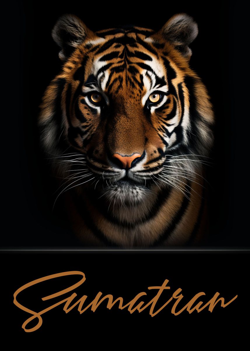 'Sumatran Tiger' Poster, picture, metal print, paint by Van Zelman ...