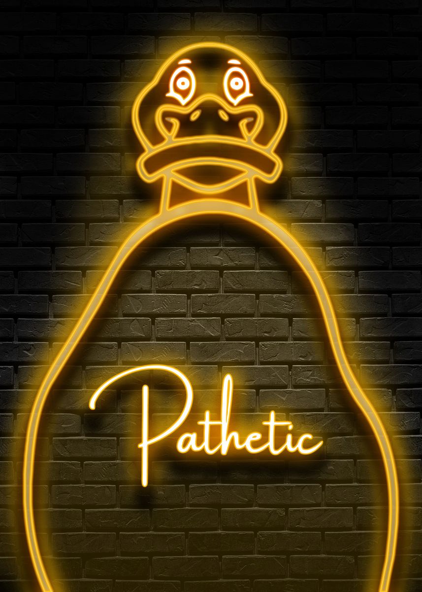 'Meme Duck Pathetic Neon' Poster, picture, metal print, paint by Neon ...