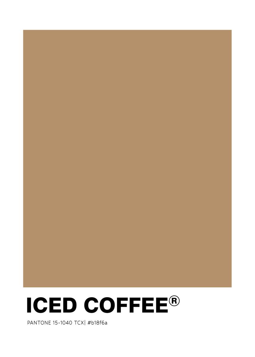 'ICED COFFEE' Poster, picture, metal print, paint by Hakuji Art | Displate