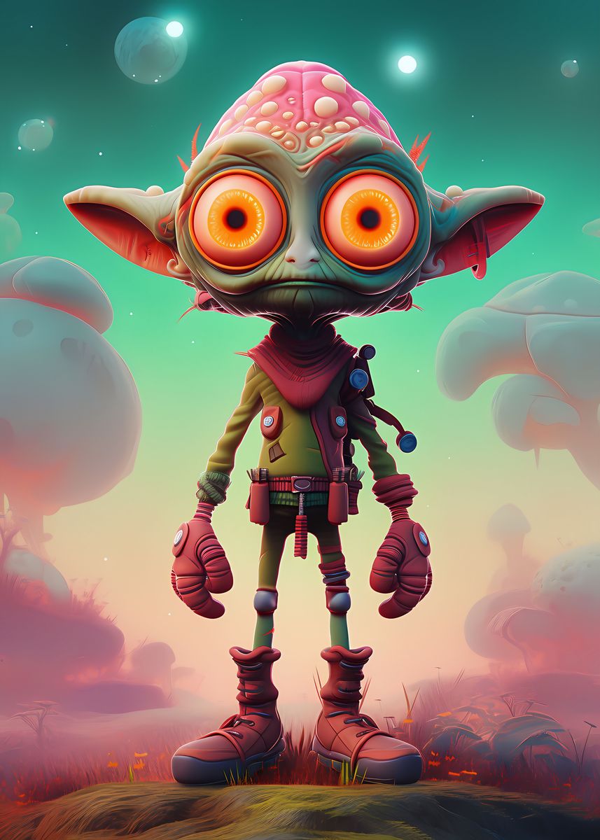 'Alien Dude 20' Poster by Misty Allen | Displate