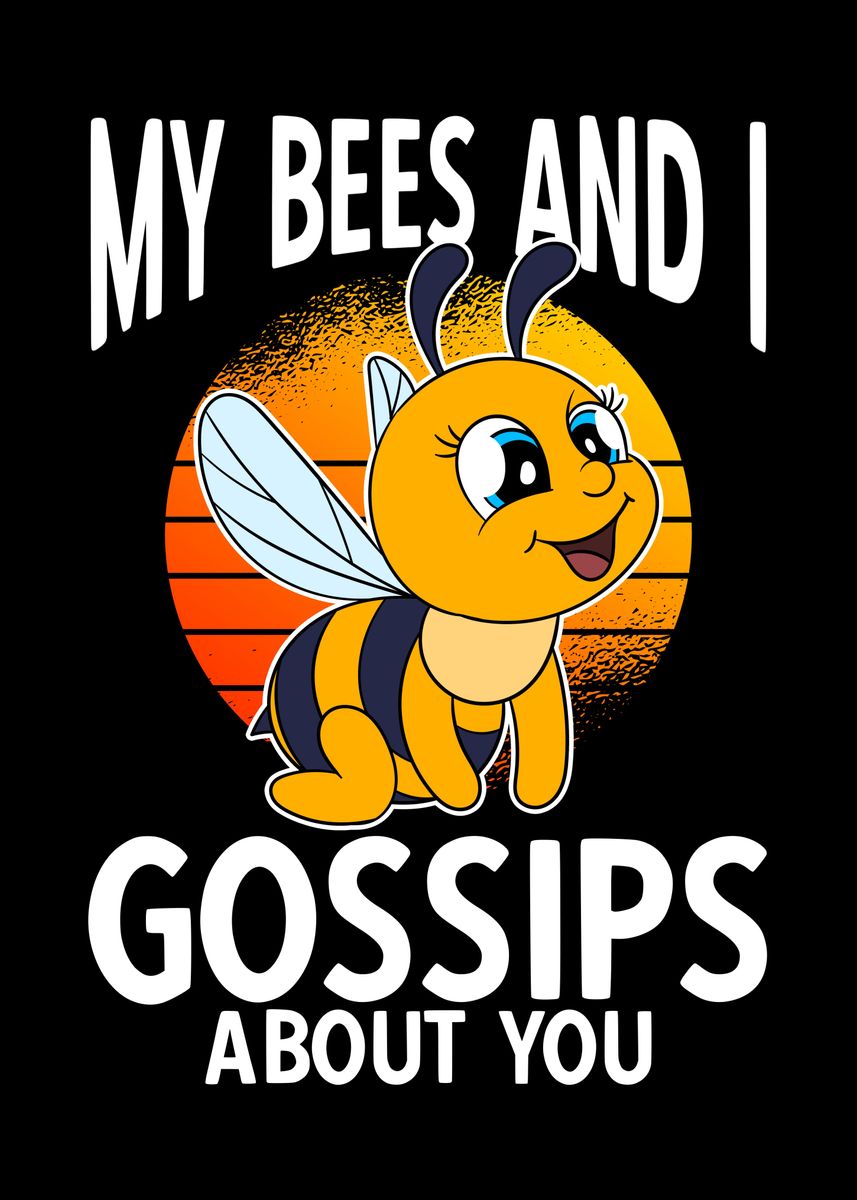 'Beekeeper Bee' Poster, picture, metal print, paint by MzumO | Displate