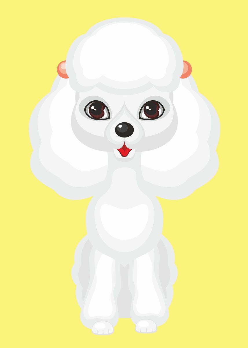 'Cute Miniature Poodle' Poster, picture, metal print, paint by ...