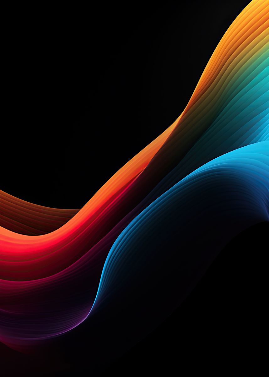 'Inspiration Colorful Lines' Poster, picture, metal print, paint by Dr ...