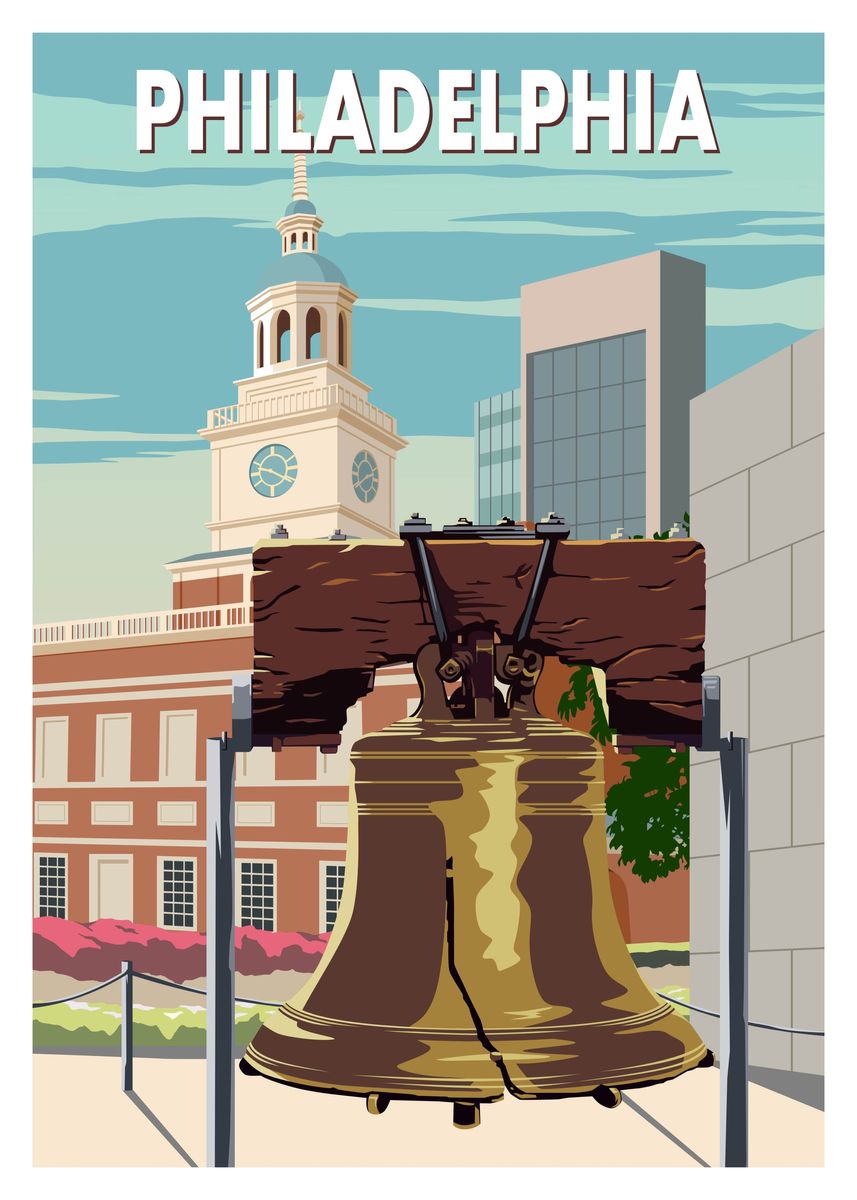 'Liberty Bell Philadelphia' Poster, picture, metal print, paint by B ...