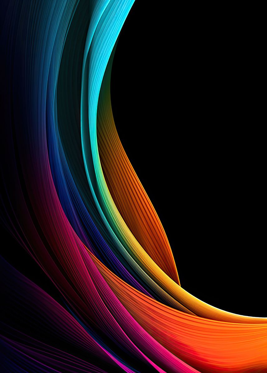 'Inspiration Colorful Lines' Poster, picture, metal print, paint by Dr ...